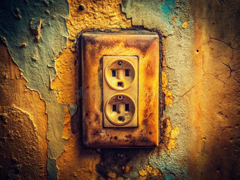 This Vintage TV Has an Electrical Outlet Face Stock Vector ...