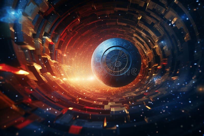 Time Unraveling Like Threads in a Cosmic Stock Illustration ... Time Unraveling Like Threads in a Cosmic Stock Illustration ...