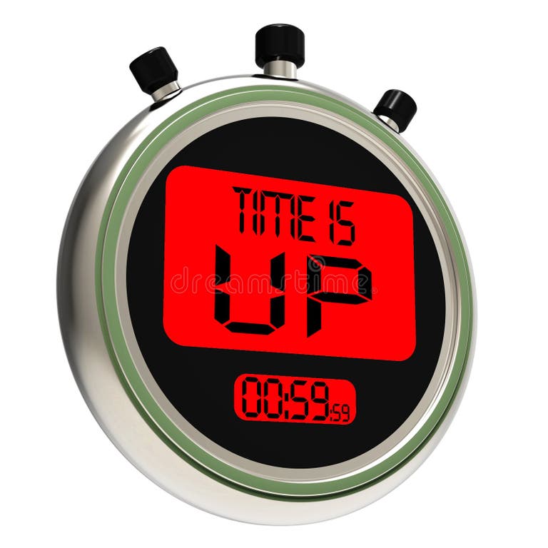 Time is Up Message Meaning Deadline Reached Stock Illustration ...