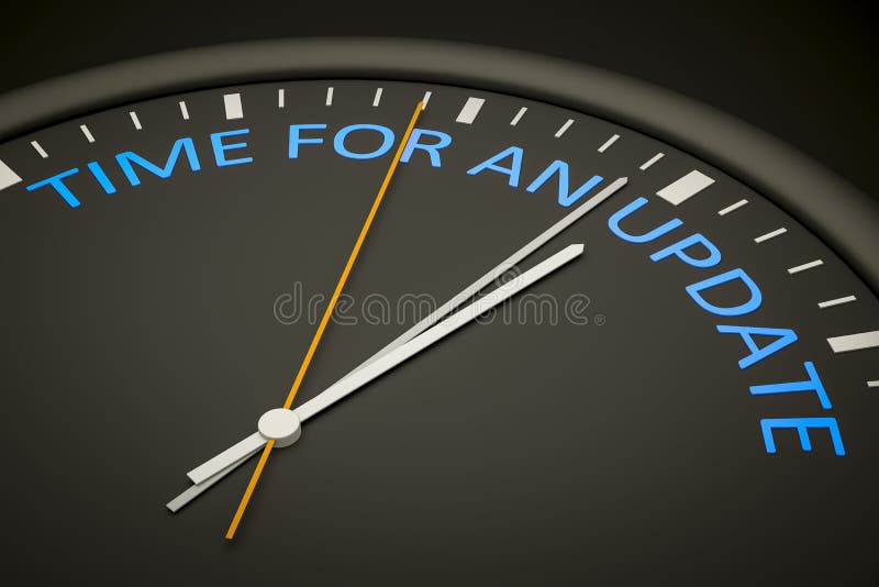 Time To Update Words Clock Renovate Improvement Stock Illustration ...