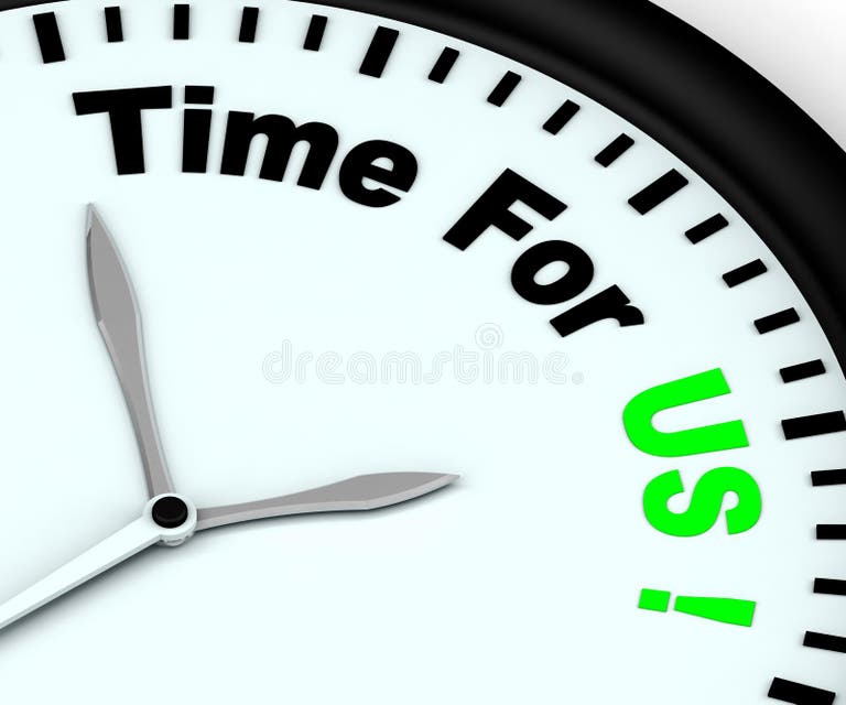 Time for Us Message Meaning Relaxing Together Stock Illustration ...