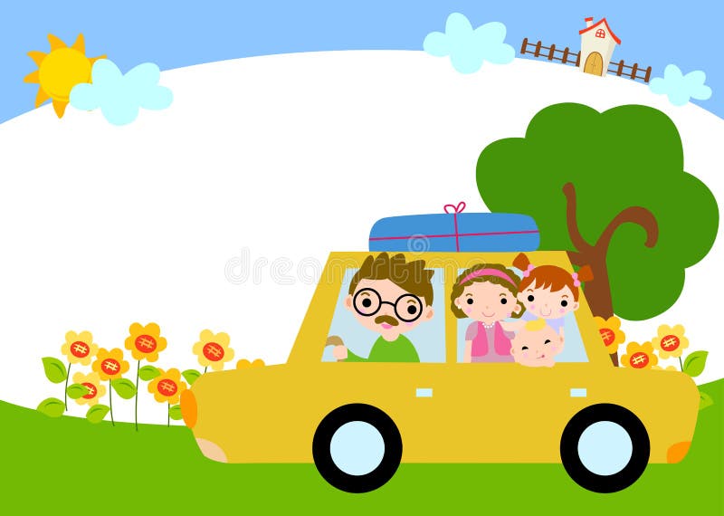 Family Vacation Trip on an Airplane Stock Vector - Illustration of ...