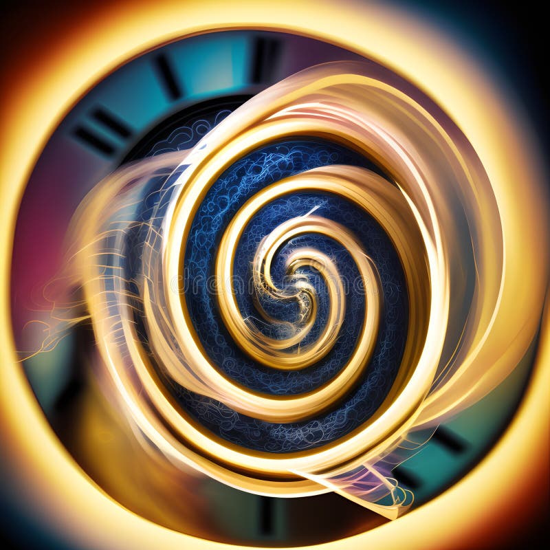 Time Vortex, Generative AI Illustration Stock Illustration ...