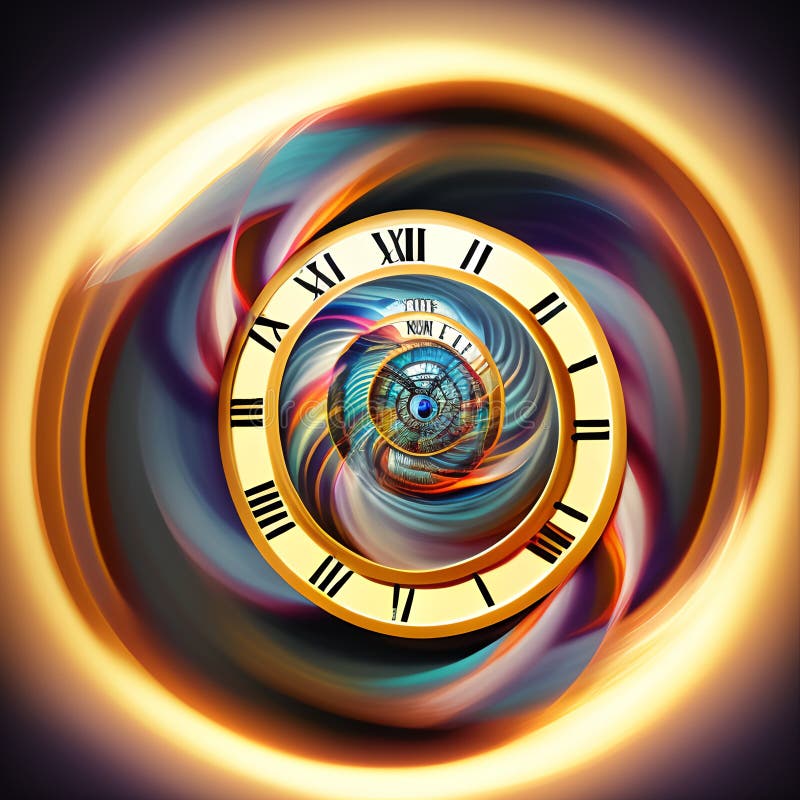 Time Vortex, Generative AI Illustration Stock Illustration ...