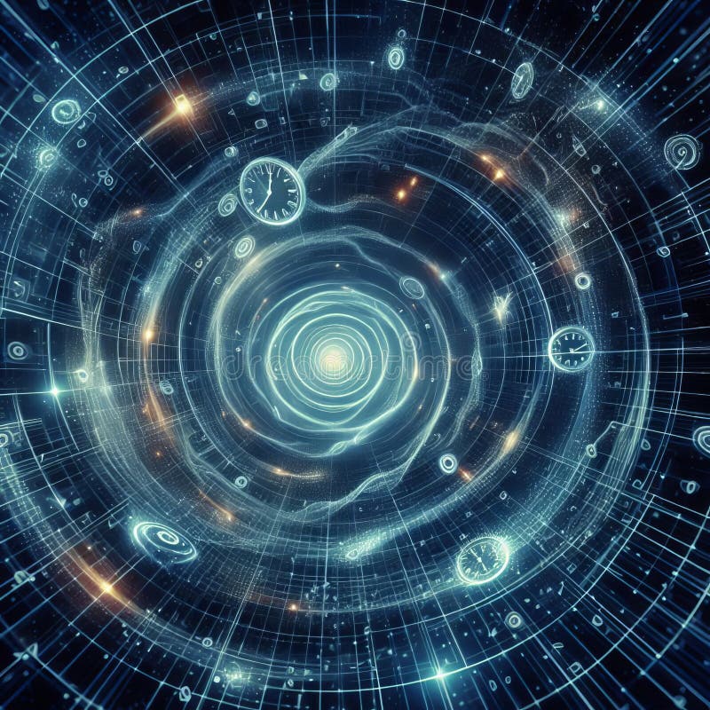 Time Vortex Mesmerizing Holographic Visualization of a Time Vort Stock ...