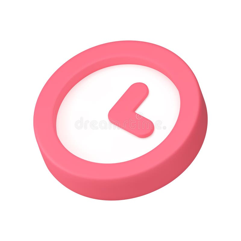 Time Wall Clock Pink Circle Device with Arrows for Deadline Countdown ...