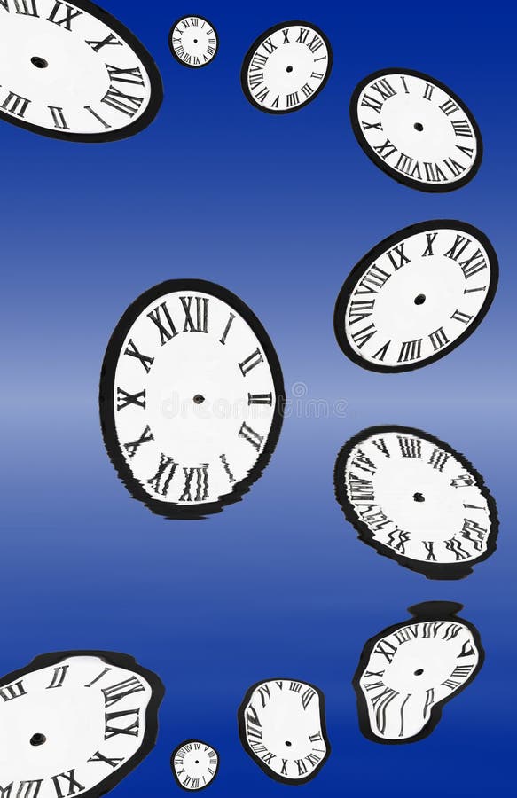 Time warp clock stock illustration. Illustration of twist - 13058044
