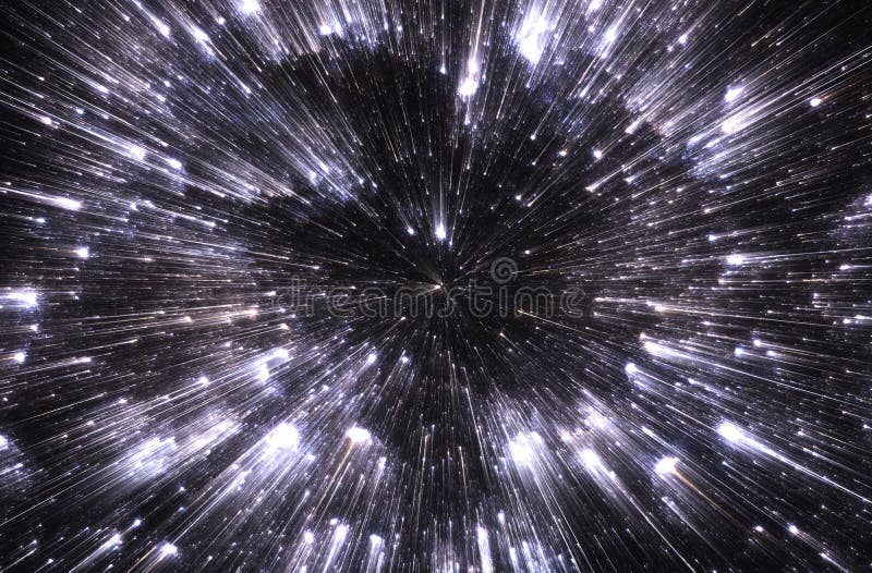 Time Warp, Traveling in Space. SpaceTime Rift Stock Illustration ...