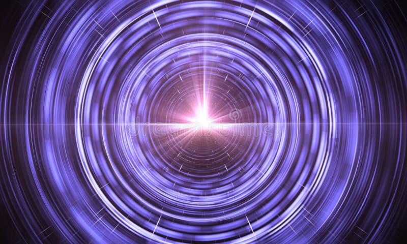 Time Warp, Traveling in Space. Time Dilation Stock Illustration ...