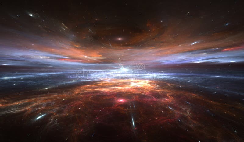 Time Warp, Traveling in Space. Time Dilation Stock Illustration ...