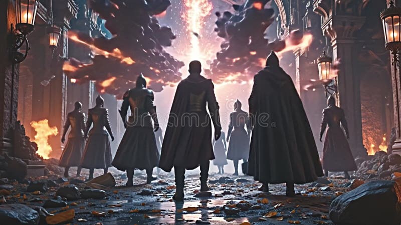 Time-warping Scene Depicting Multiple Realities Intersecting ...