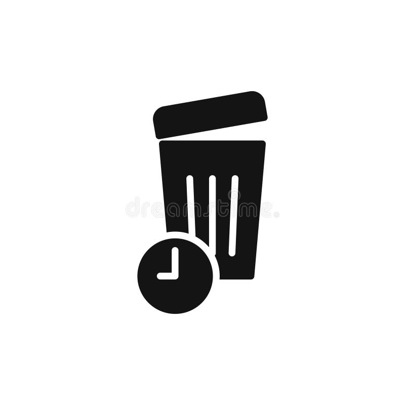 Time Waste Icon Isolated on White Background Stock Vector ...
