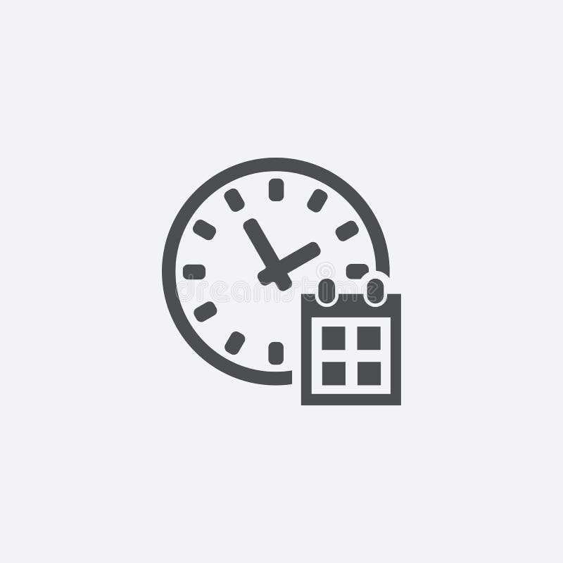 Time watch calendar icon stock vector. Illustration of calendar - 262878313