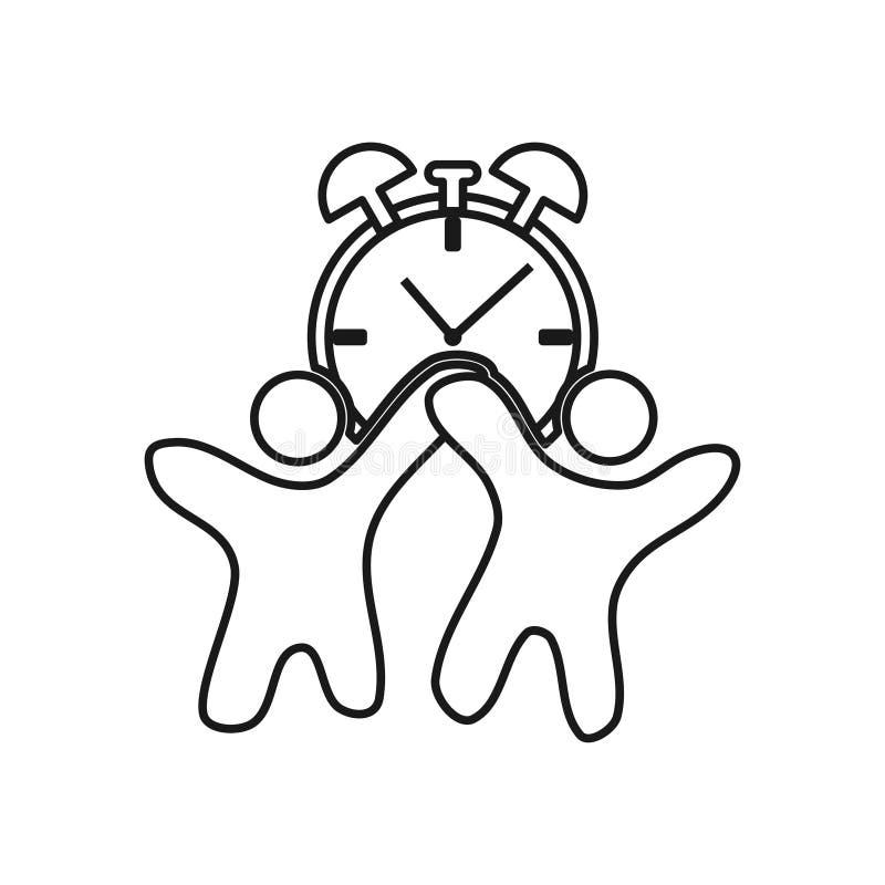 People Time Commitment Teamwork Together Outline Logo Stock Vector ...