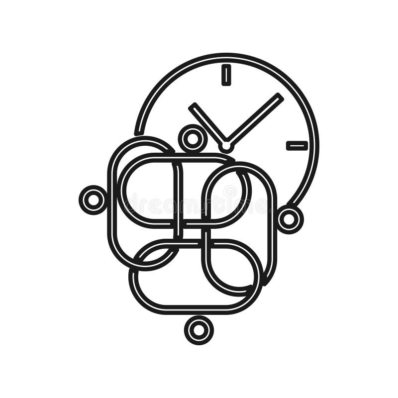 Time Watch People Commitment Teamwork Together Outline Logo Stock ...
