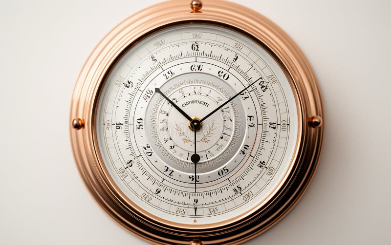 "Time and Weather: Barometer Clock" Generative AI Stock Illustration ...