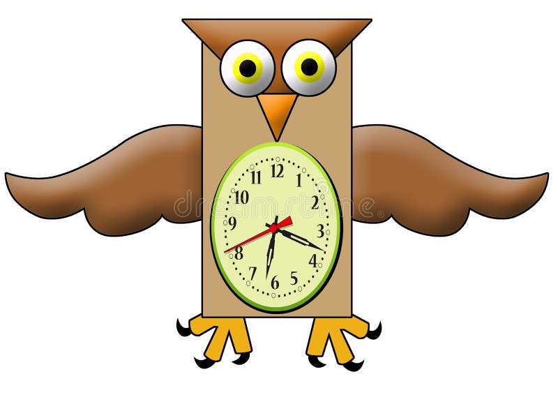Early Morning Time - Funny Owl with Cup of Coffee Stock Vector ...