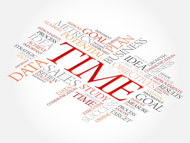 Word Cloud - Time Management Stock Vector - Illustration of scheduling ...