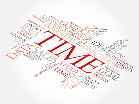 Time word cloud stock illustration. Illustration of process - 93035482