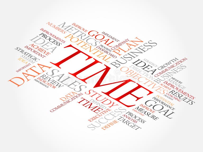 Time word cloud stock illustration. Illustration of process - 93035482