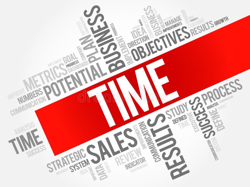 Time word cloud collage stock illustration. Illustration of manage ...