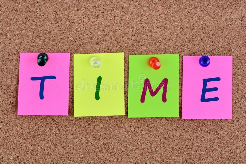 Time word on notes stock image. Image of informative - 86318795