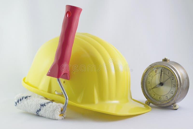 Time for Work in Construction Stock Photo - Image of lime, brush: 55741950