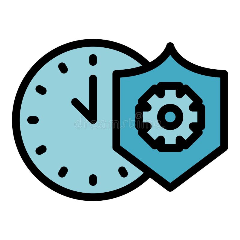 Time work icon vector flat stock illustration. Illustration of work ...