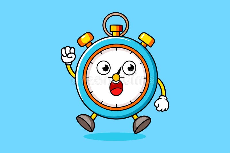 Time for Work, Time for Play. Running Clock with Alarm Stock ...