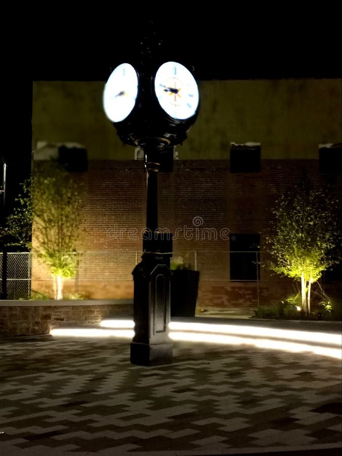 Time World Night Clocks Stand Still Stock Image - Image of sunlight ...