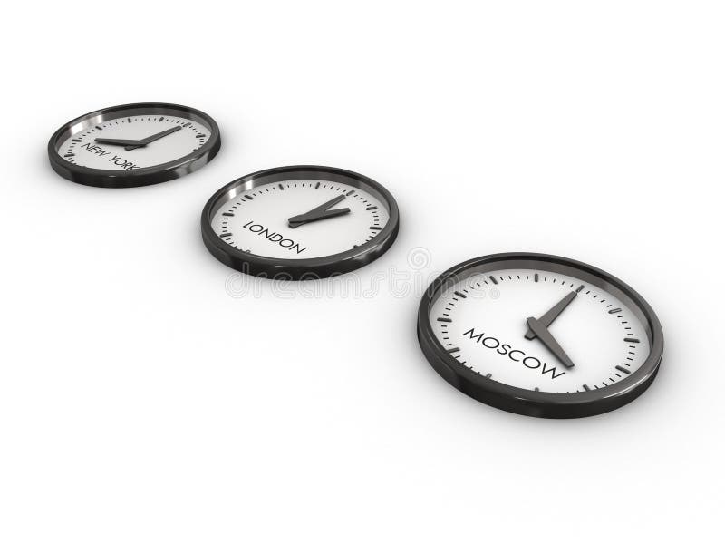 Time zone clocks stock illustration. Illustration of metal - 3187032