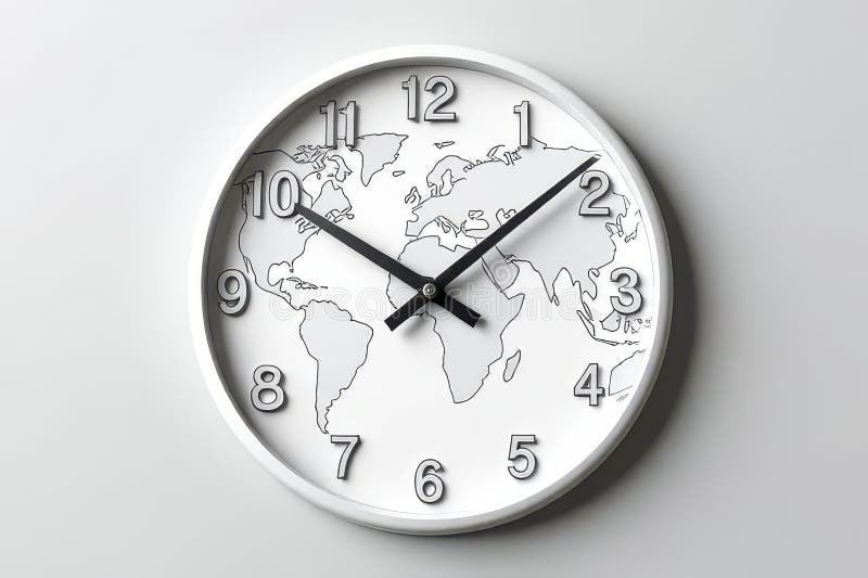 Time Zone Clocks Visual Representation Stock Illustration ...