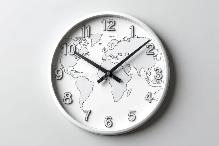 Time Zone Clocks Visual Representation Stock Illustration ...