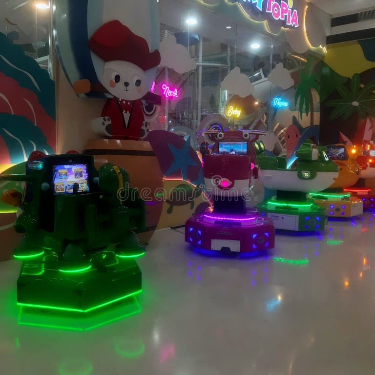 Time zone game in the mall editorial photo. Image of cartoon - 370881501