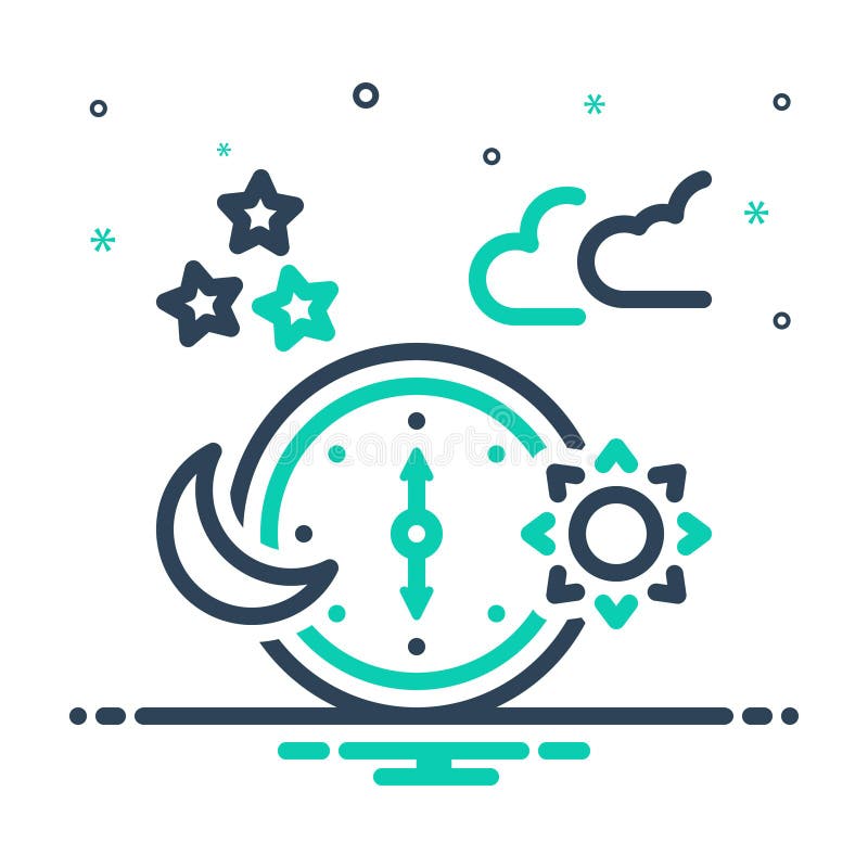 Mix Icon for Time Zone, Clock and Environment Stock Vector ...