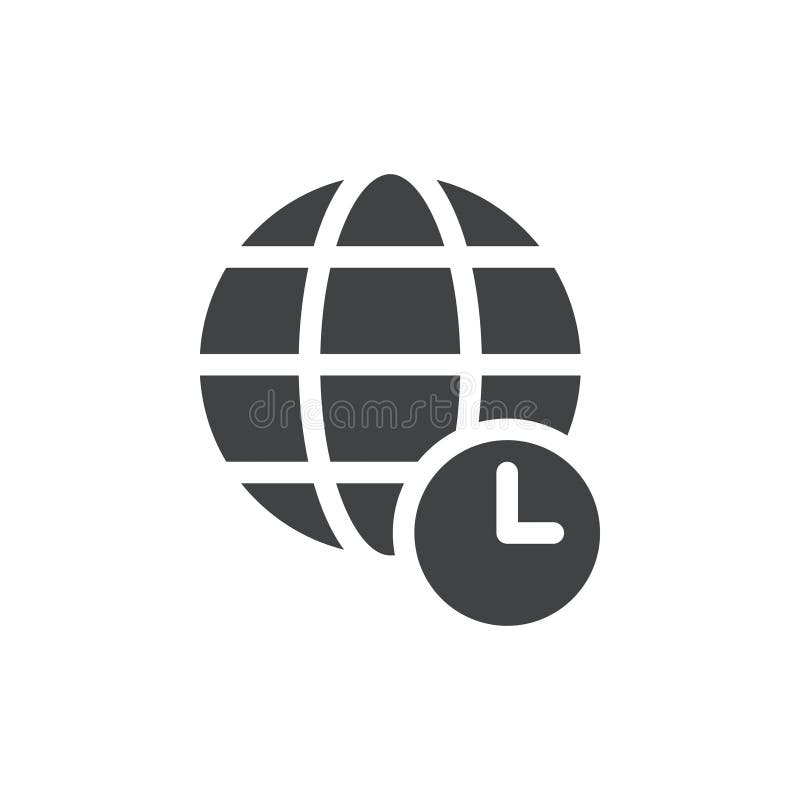 Time Zone Icon Simple Vector Symbol Stock Vector - Illustration of time ...