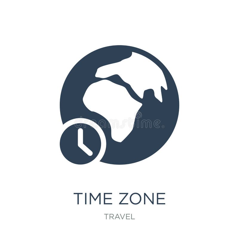 Time Zone Icon in Trendy Design Style. Time Zone Icon Isolated on White ...