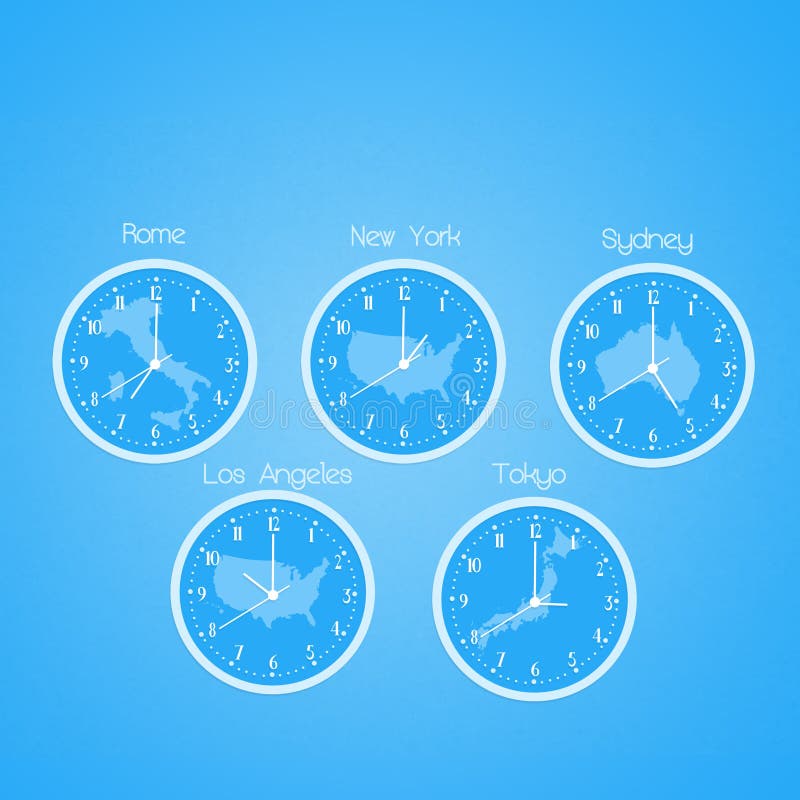 Time zones stock illustration. Illustration of angeles - 88494719