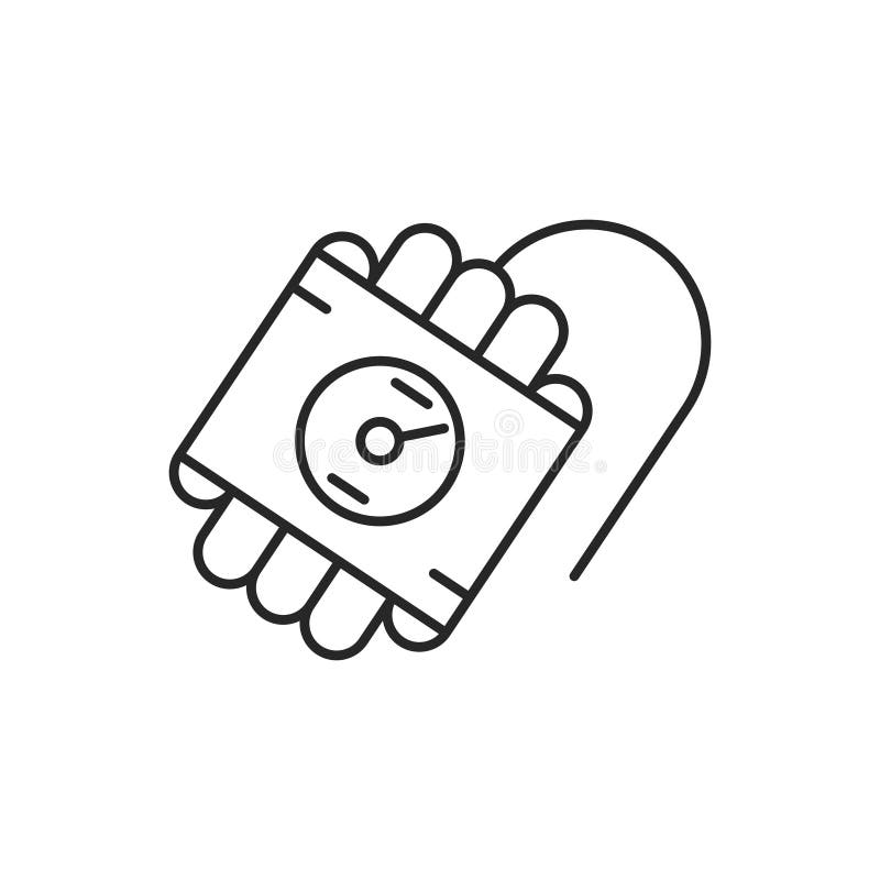 Time Bomb Outline Icon. Isolated On White Background. Stock ...