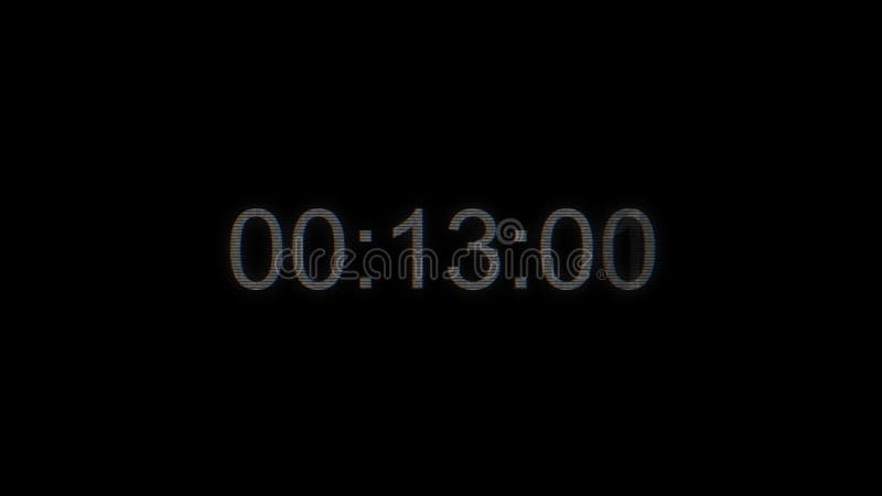 Timecode. Digits on Black Background Real Time. Timecode Countdown Glitch Malfunction Real Time ...
