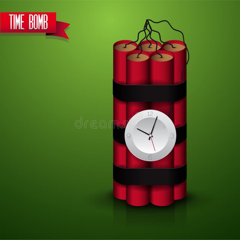 Timed bomb vector stock vector. Illustration of power - 28424169