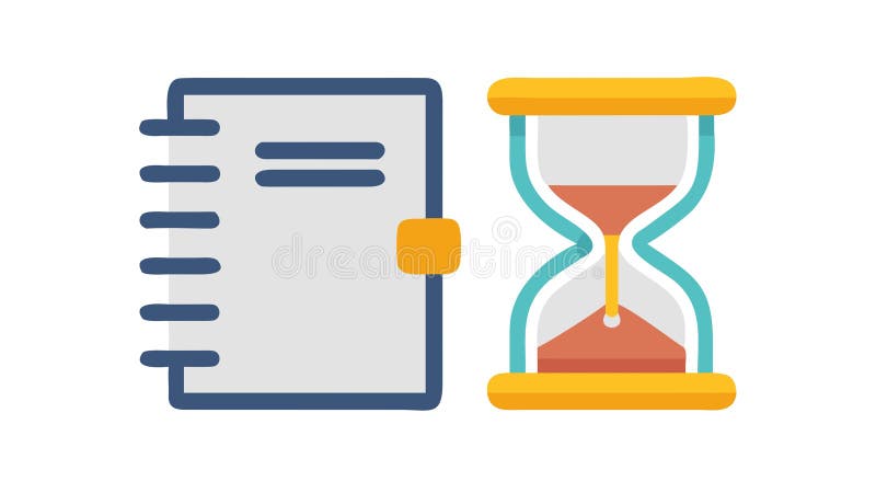 Timed Document Processing Hourglass, Record Keeping, Vector Design Generative AI Stock Vector ...