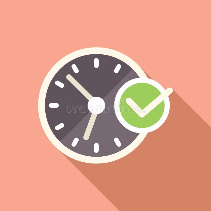 Timeframe Duration Plan Icon Flat Vector. Agenda Period Stock ...