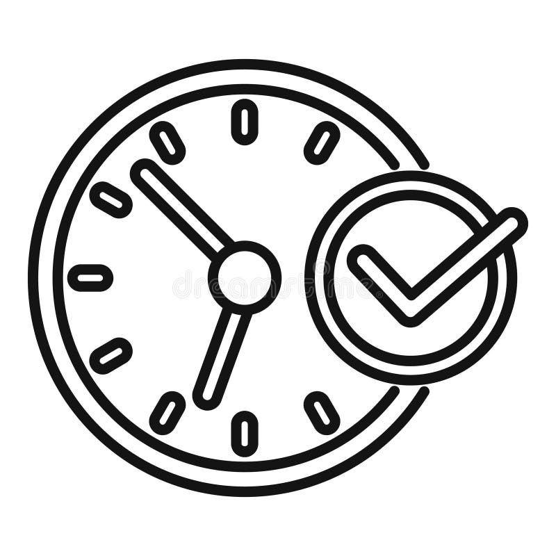 Timeframe Duration Plan Icon Outline Vector. Agenda Period Stock Vector ...