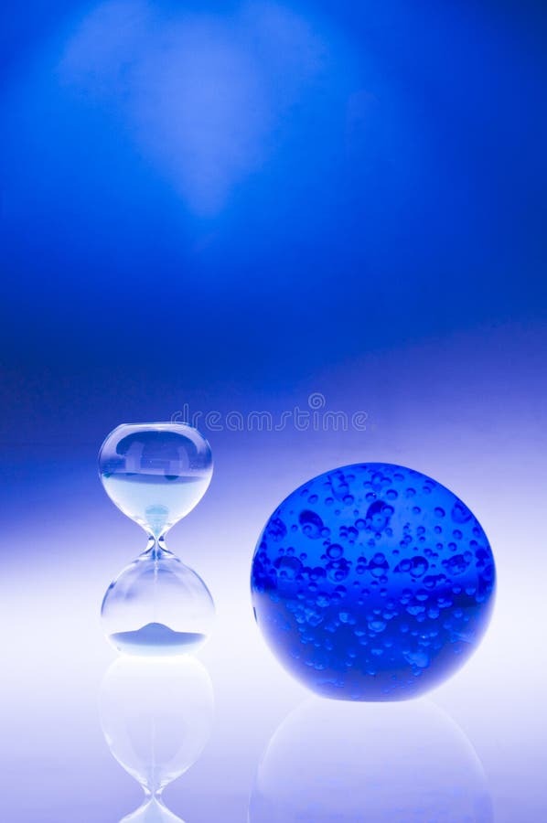 Timeglass and globe stock image. Image of time, success - 7878099