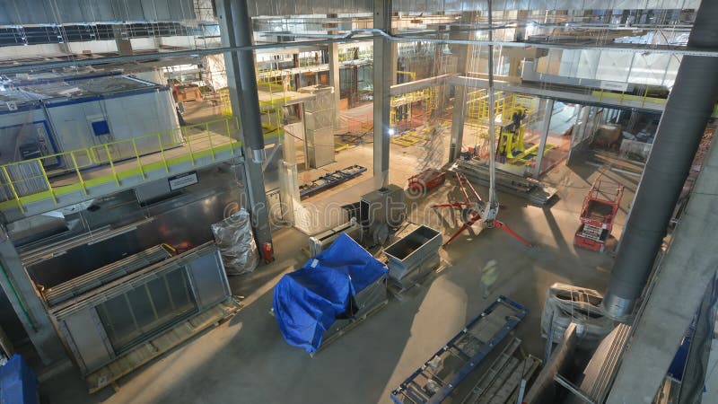 Timelapse of Air Ventilation System Installing in Workshop Stock Video ...