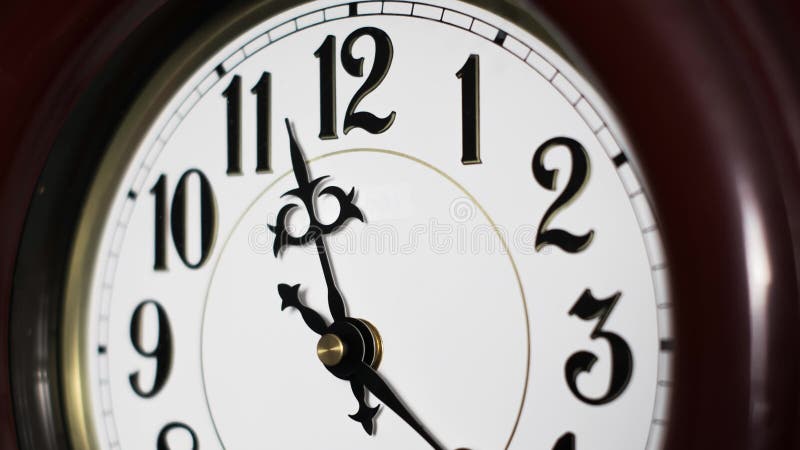 Timelapse of Analog Clock Face Advancing Twelve Hours Stock Footage ...
