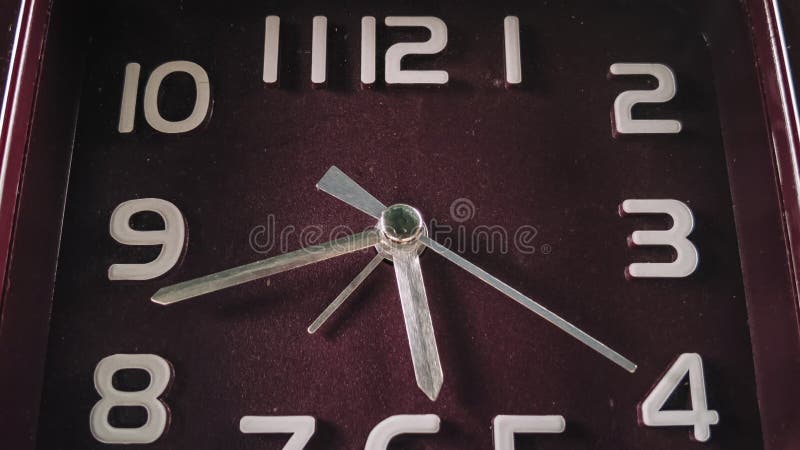 Timelapse of Analog Clock with Spinning Second, Minute and Hour Hands ...