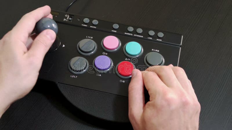 Timelapse Arcade Pad Hand Motion Stock Footage - Video of controller ...