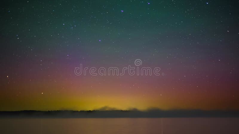 Timelapse of Aurora Borealis in Lithuania Stock Video - Video of stars ...